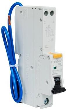 FuseBox RTA060630B 6A RCBO, 1 Pole + Solid Neutral, B Curve, Type A, DIN Rail, 6kA - Element Shop