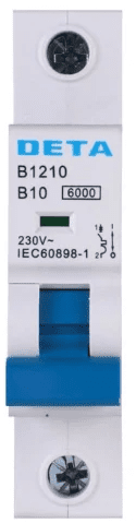 Deta B1210 MCB 10A 6kA Type B Curve - Element Shop