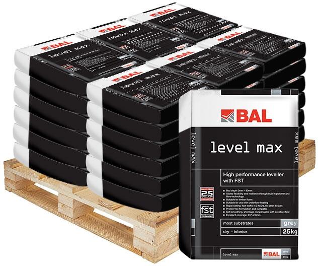 BAL Level Max Self Levelling Compound 25kg - 40 Bags - Element Shop
