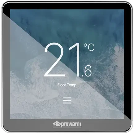 ProWarm Touch IQ ST Series - Black Touchscreen Thermostat w/ Chrome ...