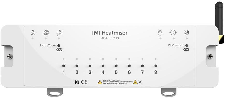 IMI Heatmiser UH8-RF Mini - 8 Zone Wireless Wiring Centre - Element Shop