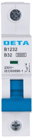 Deta B1232 MCB 32A 6kA Type B Curve - Element Shop