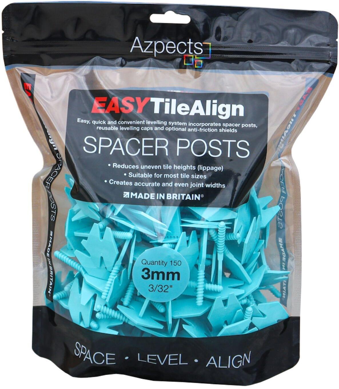 EASYTileAlign Spacer Posts (150pc) - 1/8 (3mm) - Element Shop