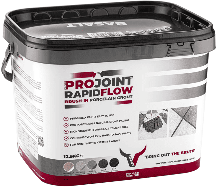 ProJoint RapidFlow Brush-In Porcelain Paving Grout 12.5kg (Basalt ...
