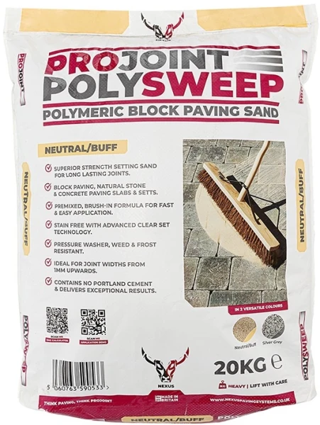 ProJoint Polysweep Polymeric Block Paving Setting Sand 20kg (Neutral ...